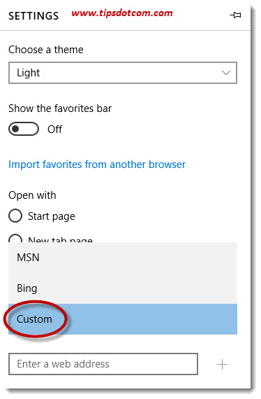 Microsoft Edge Start Page - Change Homepage