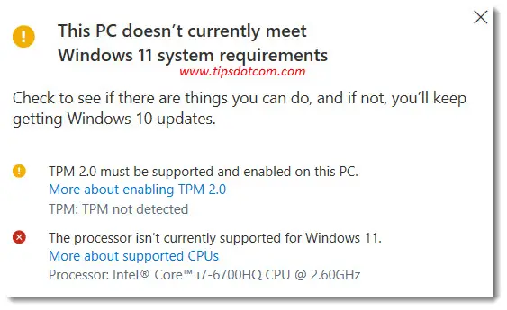 This PC Doesn’t Currently Meet The System Requirements For Windows 11 This PC Doesn’t Currently Meet The System Requirements For Windows 11